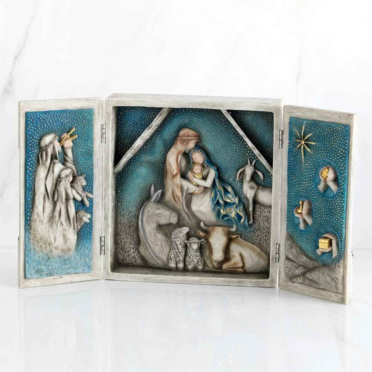 Willow Tree Starry Night Nativity, Sculpted Hand-Painted Nativity ...
